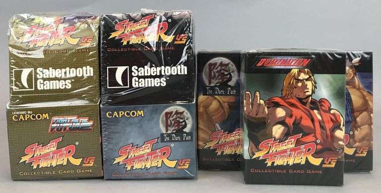 9 piece group Sabertooth Games Capcom Street Fighter UFS CCG Card Packs ...