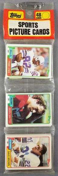 1981 Topps Rack Pack football cards - Matthew Bullock Auctioneers