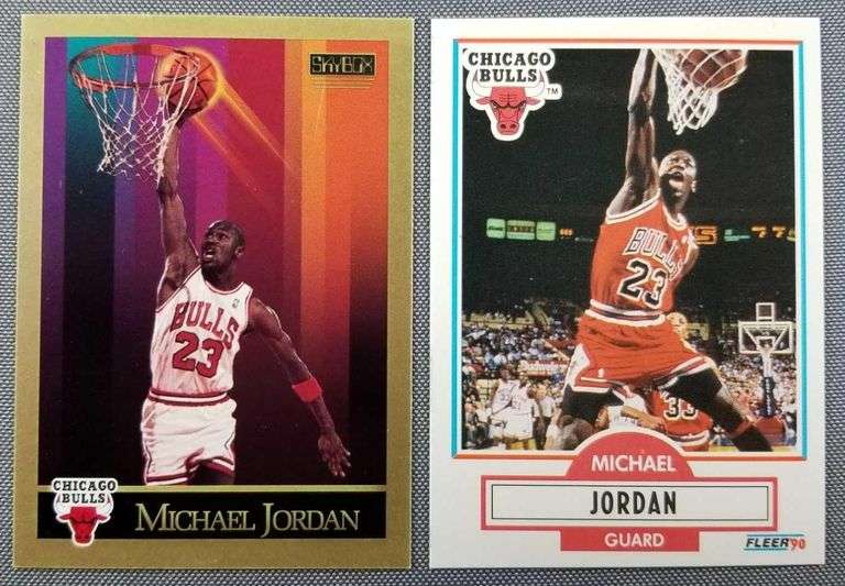 2 Michael Jordan basketball cards - Matthew Bullock Auctioneers