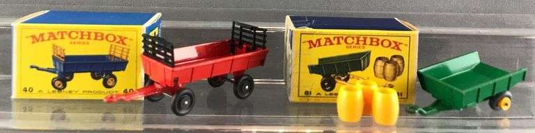 Group of 2 Matchbox die-cast trailers with original boxes - Matthew ...