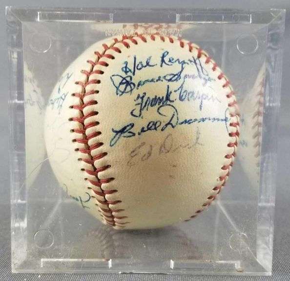 Signed 1950s Minor League baseball - Matthew Bullock Auctioneers