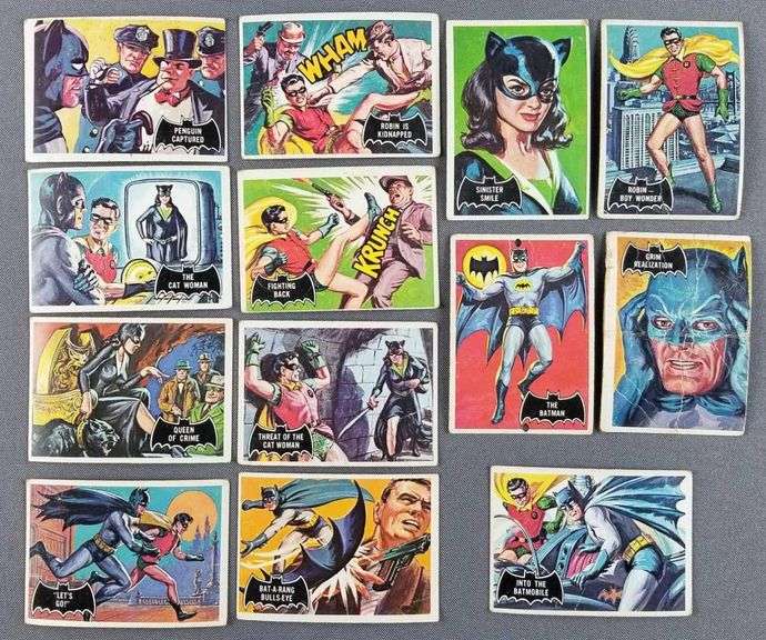 Vintage (1966) Batman trading cards - Matthew Bullock Auctioneers