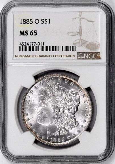 1885 O Morgan Silver Dollar (NGC) MS65 - Matthew Bullock Auctioneers