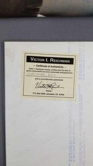 Signed Curt Flood posters and photographs - Matthew Bullock Auctioneers