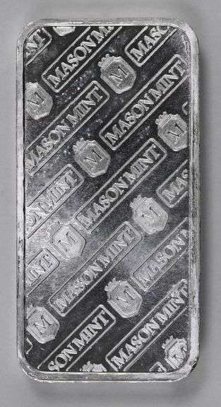 Mason Mint 10oz. .999 Fine Silver Ingot/Bar - Matthew Bullock Auctioneers