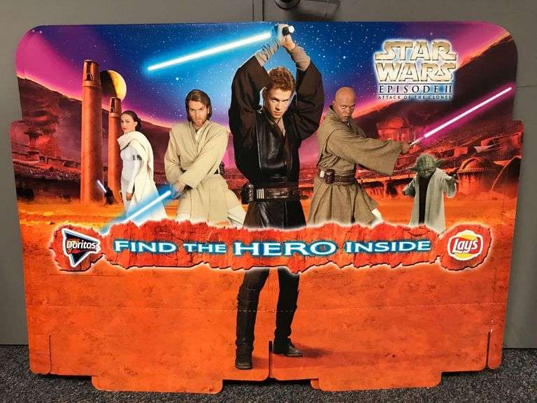 Group of 3 Frito Lay Star Wars Episode II cardboard advertising Headers ...