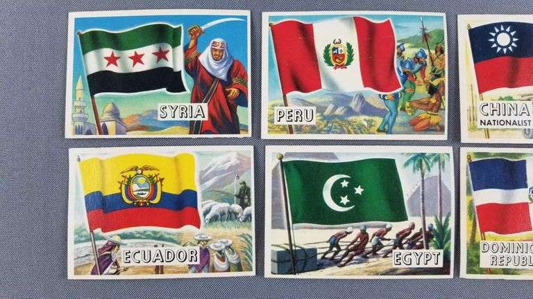 R714-5 Topps Flags of the World trading cards - Matthew Bullock Auctioneers