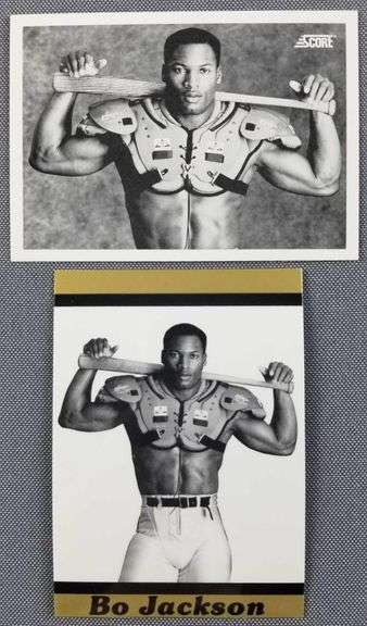 2 Bo Jackson 1990 Score cards - Matthew Bullock Auctioneers