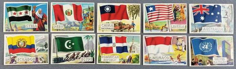 R714-5 Topps Flags of the World trading cards - Matthew Bullock Auctioneers