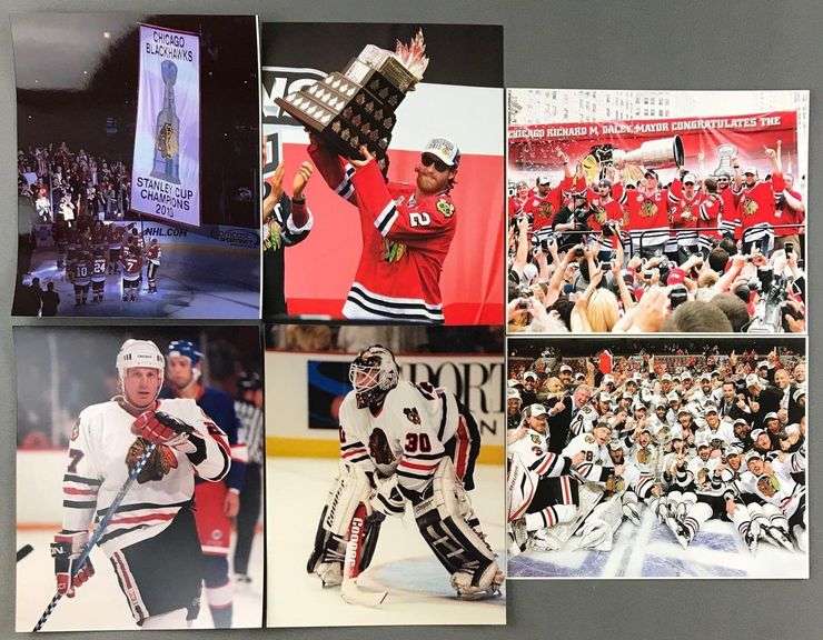 Group of 5 Chicago Blackhawks 2010 Stanley Cup Champions photographs ...