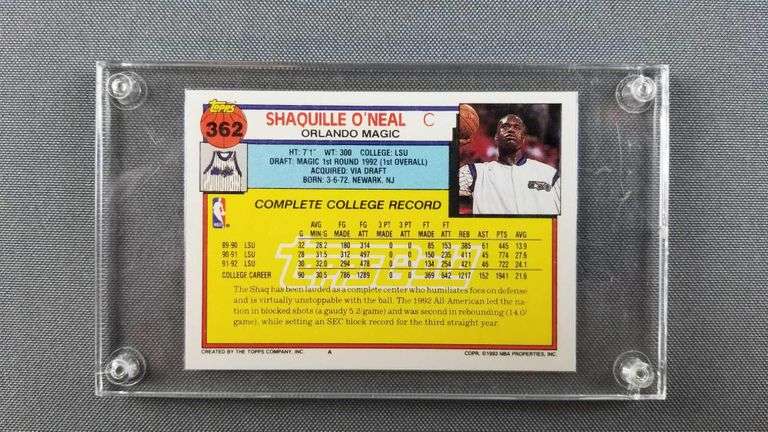 1992 Topps Gold Shaquille ONeal rookie basketball card - Matthew ...