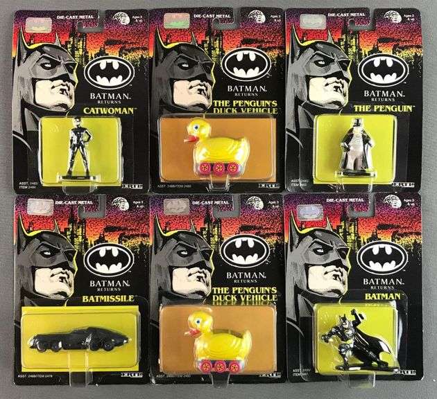 Group of 6 Ertl Batman Returns toys - Matthew Bullock Auctioneers
