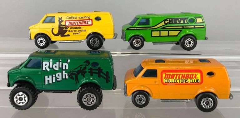 Group of 4 Matchbox Chevy Van die-cast vehicles - Matthew Bullock ...