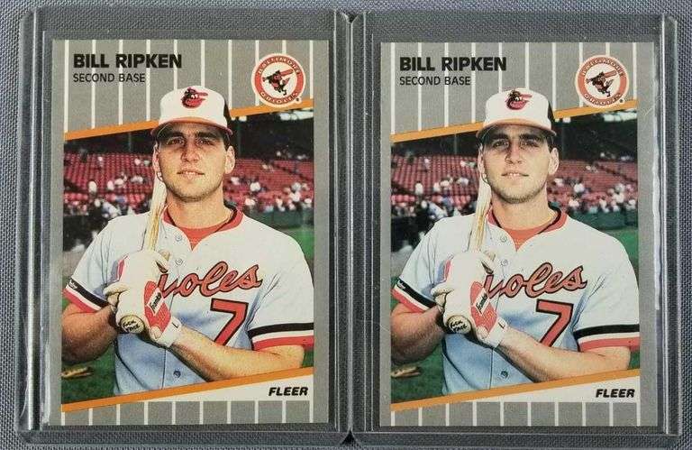 (2) Bill Ripken baseball cards - Matthew Bullock Auctioneers