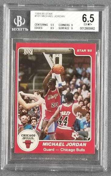 SUPER RARE 1984 Star Co Michael Jordan #101 BGS 6.5 the rookie card ...