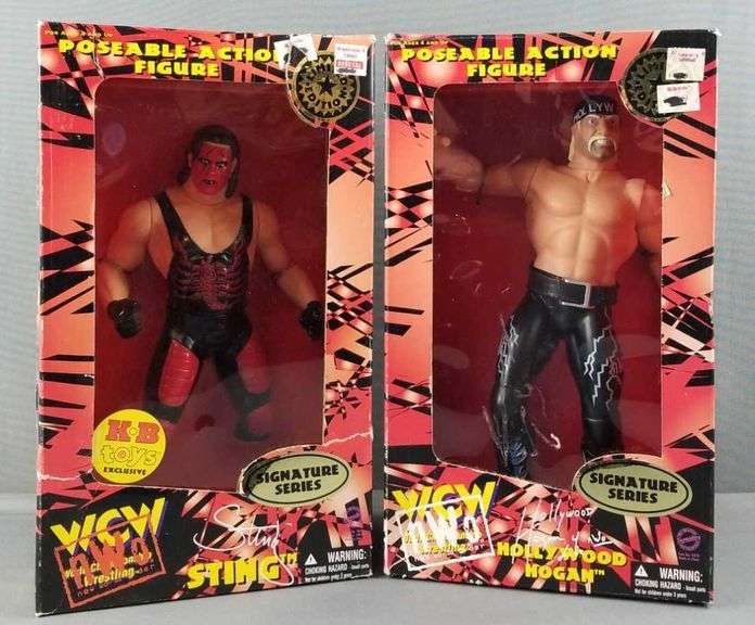 WCW NWO Sting, Hollywood Hogan action figures - Matthew Bullock Auctioneers