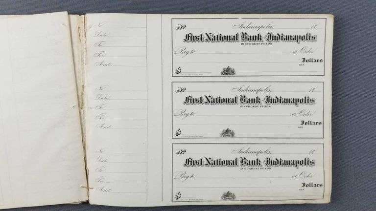 Civil War Quartermaster Antique First National Bank of Indianapolis ...