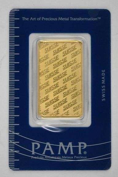 PAMP Credit Suisse 1oz. .9999 Fine Gold Ingot / Bar - Matthew Bullock ...