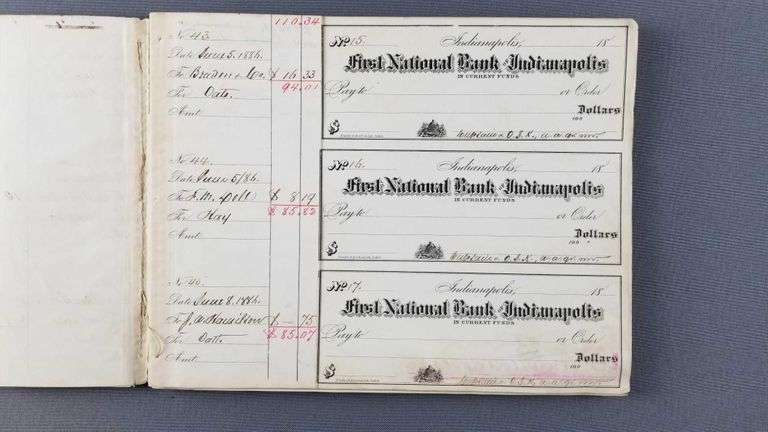 Civil War Quartermaster Antique First National Bank of Indianapolis ...
