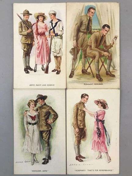 Postcards-Archie Gunn-WW1 Series - Matthew Bullock Auctioneers
