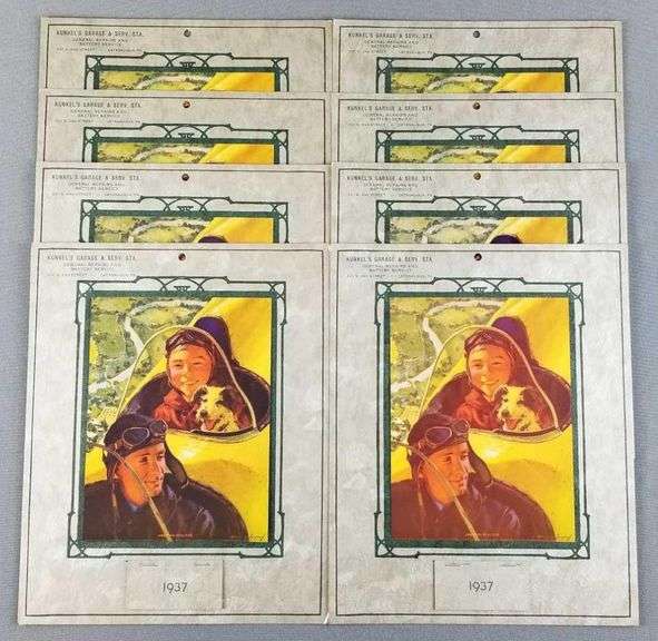 Group Of 8 1937 Art Wall Calendars Matthew Bullock Auctioneers Group Of 8 1937 Art Wall Calendars Matthew Bullock Auctioneers