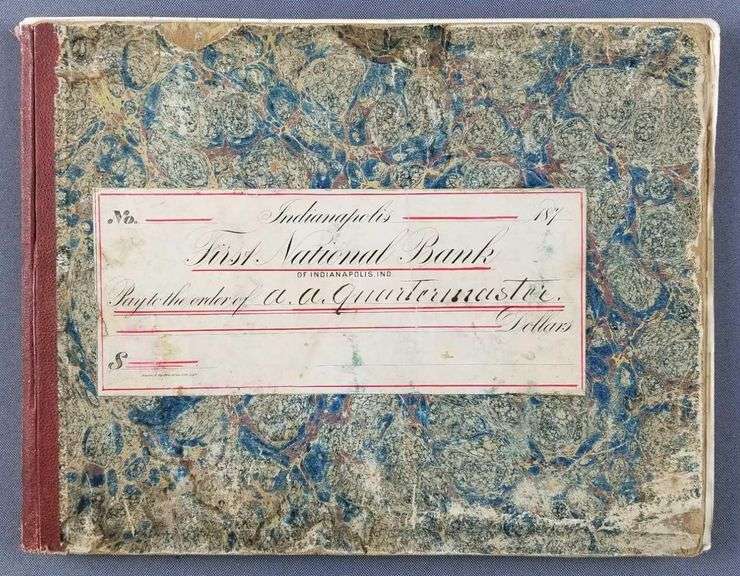Civil War Quartermaster Antique First National Bank of Indianapolis ...