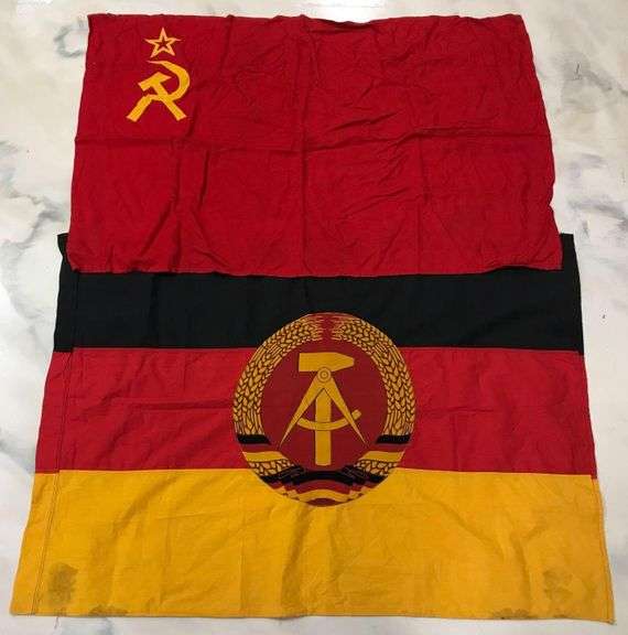 Pair of Communist Flags - Matthew Bullock Auctioneers