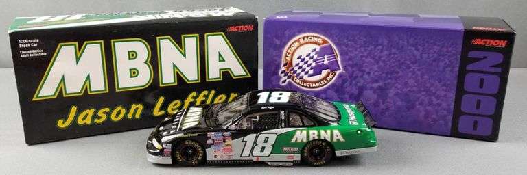 Jason Leffler #18 MBNA die cast NASCAR stock car - Matthew Bullock ...