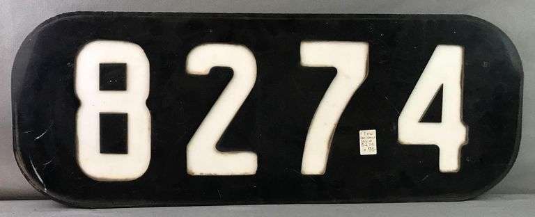 Railroad Car-Number Sign - Matthew Bullock Auctioneers