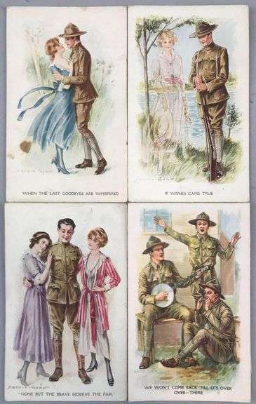 Postcards-Archie Gunn-WW1 Series - Matthew Bullock Auctioneers