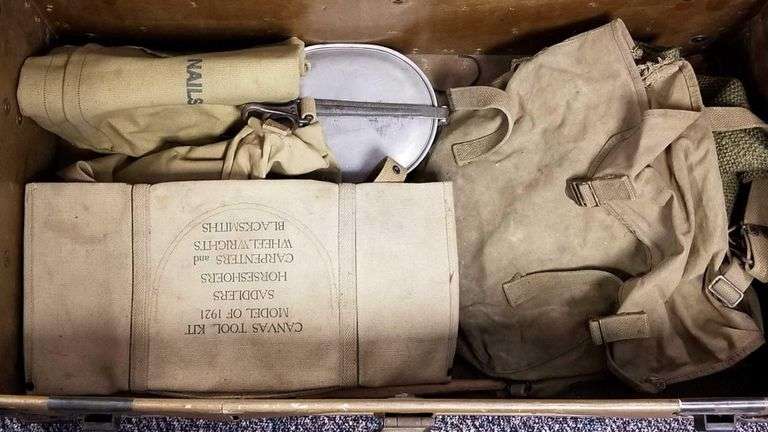 WW1 Identified US Army footlocker with contents - Matthew Bullock ...
