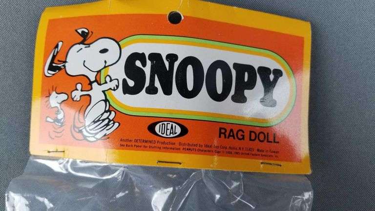 Ideal Snoopy Rag doll in original packaging - Matthew Bullock Auctioneers