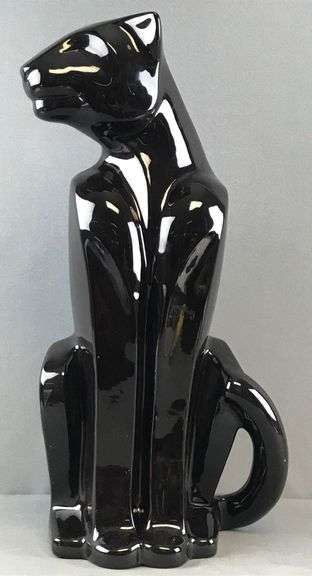 Royal Haeger Pottery Art Deco Black Panther Statue - Matthew Bullock ...