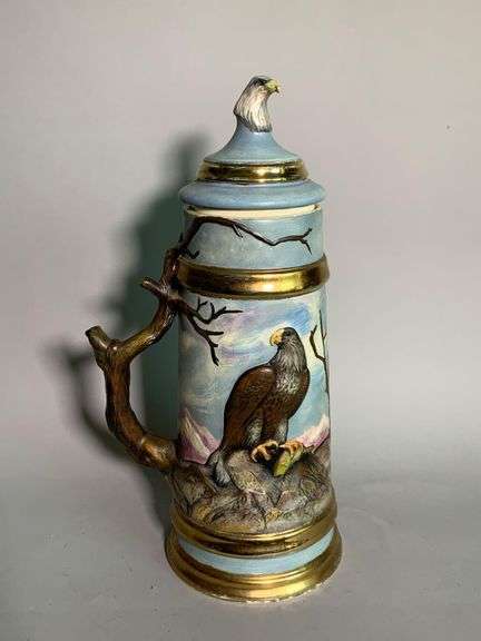 Bald Eagle decorative Stein - Matthew Bullock Auctioneers