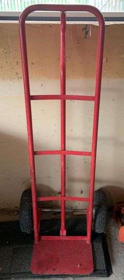 Red two wheel dolly - Matthew Bullock Auctioneers