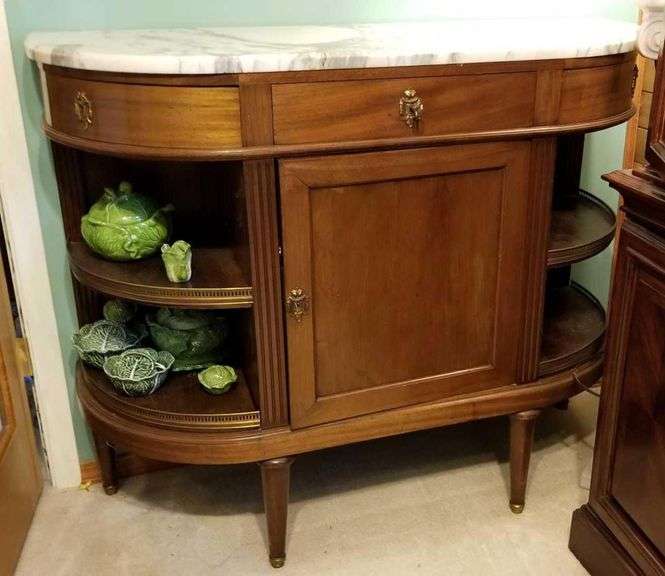 Marble top buffet side table - Matthew Bullock Auctioneers