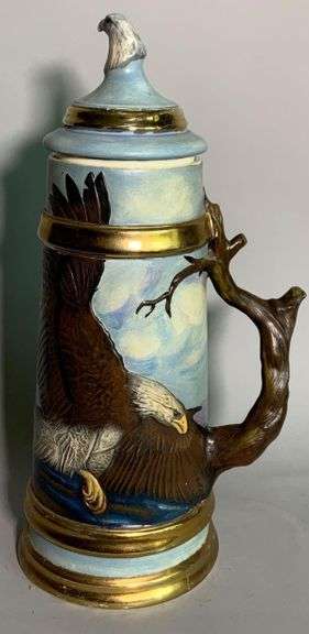 Bald Eagle decorative Stein - Matthew Bullock Auctioneers