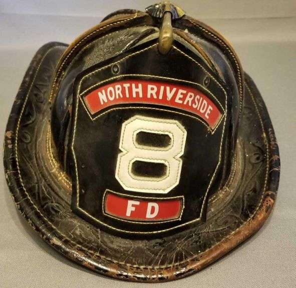 North Riverside FD helmet - Matthew Bullock Auctioneers