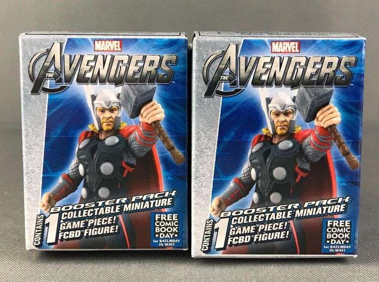 Group of 6 Marvel Avengers Thor Booster Pack - Matthew Bullock Auctioneers