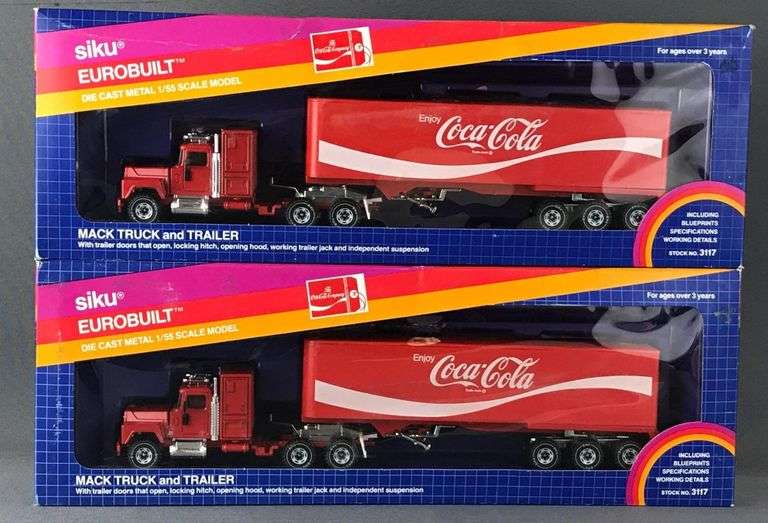 Group of 2 Siku No. 3117 Coca-Cola Mack Truck and Trailer - Matthew ...