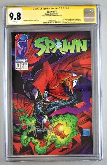 Signed CGC Graded DC Comics Spawn No. 1 comic book - Matthew Bullock Auctioneers