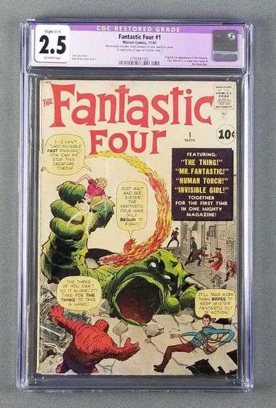 CGC graded Marvel Comics The Fantastic Four No. 1 comic book - Matthew Bullock Auctioneers