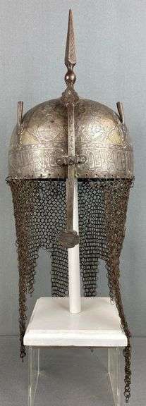 Antique Persian Khula Khud Helmet - Matthew Bullock Auctioneers