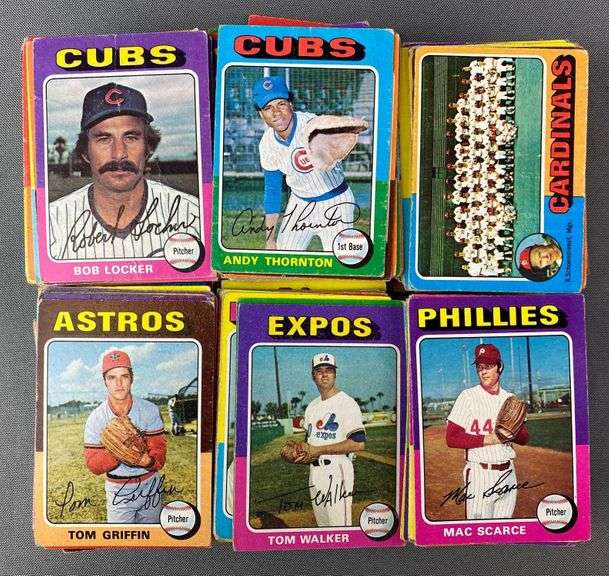 Group of 1975 Topps Baseball Trading Cards - Matthew Bullock Auctioneers