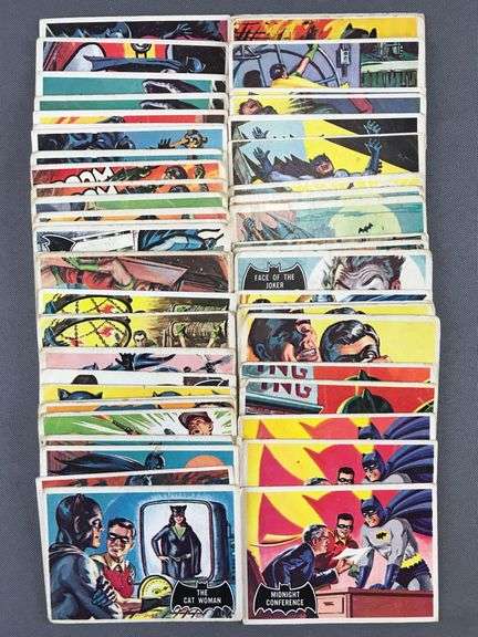 Group of 52 assorted 1966 Topps Batman trading cards - Matthew Bullock ...