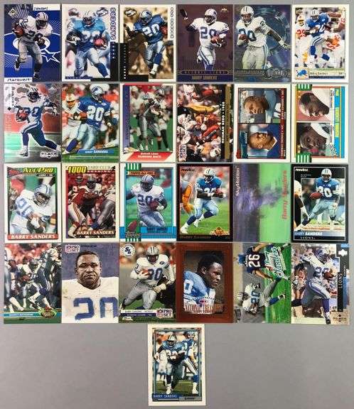 Lot of 25-Different Barry Sanders Football Cards - Matthew Bullock ...