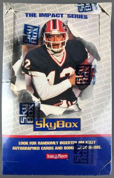 1992 Skybox Impact Football Sealed Box - Matthew Bullock Auctioneers