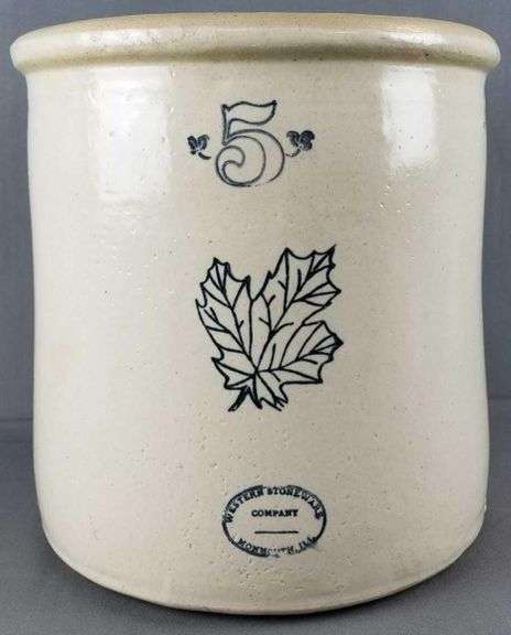 5 gallon Western Stoneware crock - Matthew Bullock Auctioneers
