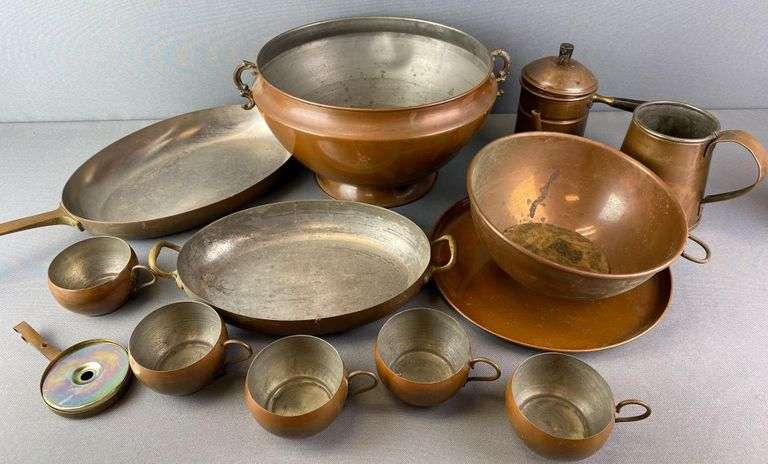 Group of Copper Dishes - Matthew Bullock Auctioneers