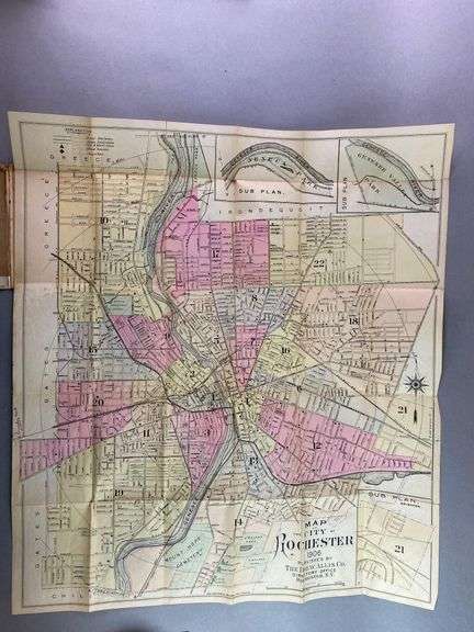 Group of 4 Antique Bonds Sale Flyer Map of Rochester New York - Matthew ...